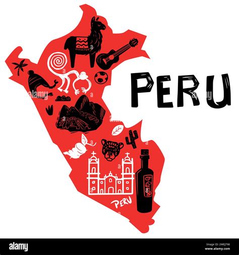 Peru Vectorial Stylized Map Stock Vector Image And Art Alamy