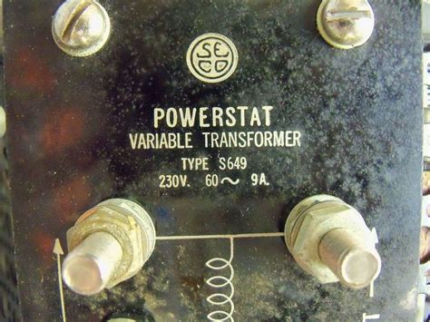 Type S649 Powerstat Variable Transformer Superior Electric 230v 60hz 9a Seco