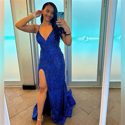 Royal Blue Sequin Prom Dress Price Negotiable Gem