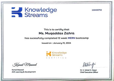 Muqaddas Zahra On Linkedin Mernstack Webdevelopment Codingbootcamp Techcareer