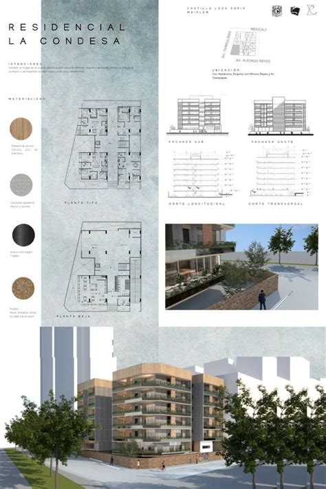 Lamina De Presentación Arquitectónica Editable En Canva Láminas De