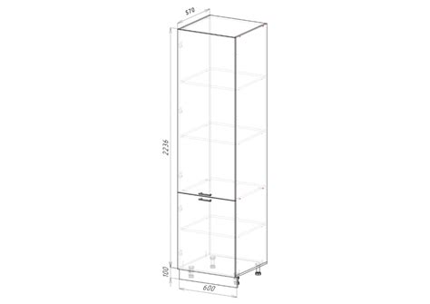 Кёльн шкаф пенал П600h 11 Высокий закрытый 1 ств купить в Краснодаре Мебель 2x2