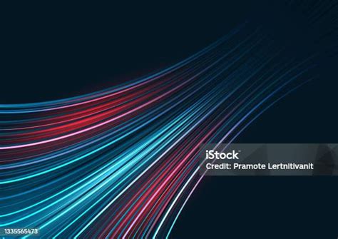 추상기술 배경 진한 파란색과 빨간색 이동 동작 곡선 블러 전기 연료 및 전력 생산에 대한 스톡 벡터 아트 및 기타 이미지 전기 연료 및 전력 생산 모션 오라 Istock