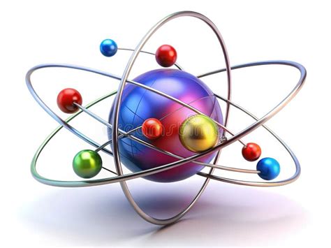 Detailed 3d Atomic Model Visualization Electron Orbitals Nucleus And