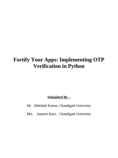 Gui Based Otp Verification System Using Python Pdf Malware Security
