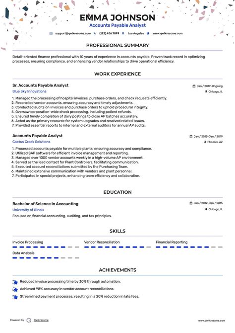 10 Accounts Payable Analyst Resume Samples And Templates For 2025