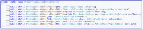 Aspnet Core에서 Addcontroller Vs Addmvc Vs Addcontrollerswithviews Vs