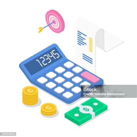 수익 등색 벡터 일러스트레이션입니다 연례 재무 보고서 회계 및 감사 소득 계산 투자 사업 계획 세금 계산 흰색 배경에 격리된 3d 개념 3차원 형태에 대한 스톡 벡터 아트
