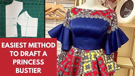 How To Properly Draftcut A Princess Dart Bustier Easiest Method Dart Manipulation Youtube
