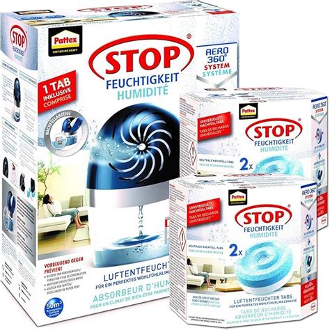 Pattex 9h Plags Aero 360° Dehumidifier Device Aero Device And 5 Tabs
