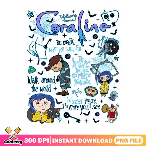 Coraline Quotes Png Coraline Costume Png Halloween Movie Png Cooksvg