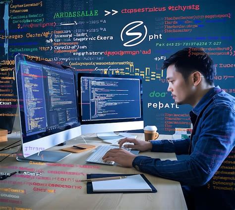 Coder Engineer Working With His Pc Premium Ai Generated Image