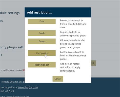 restricting access to resources or activities support and information zone