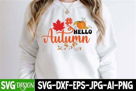 Hello Autumn T Shirt Design Hello Autumn Vector T Shirt Design Fall