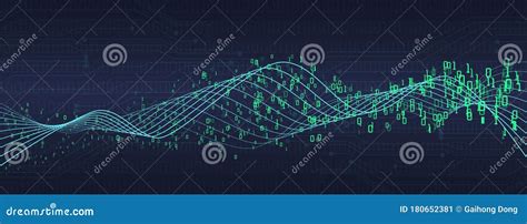 Abstract Technology Binary Code Background Digital Binary Data And Secure Data Concept With