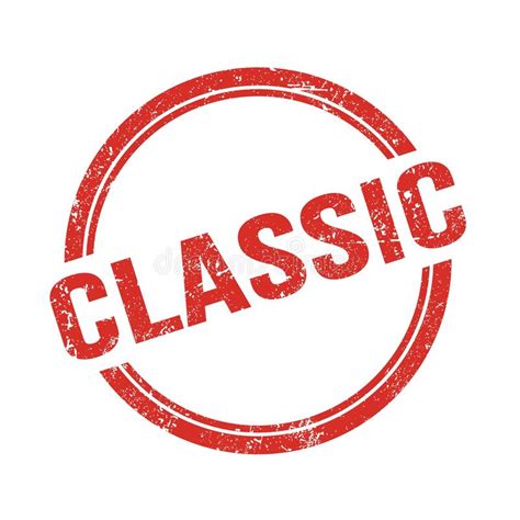 Classic Text Written On Red Grungy Round Stamp Stock Illustration