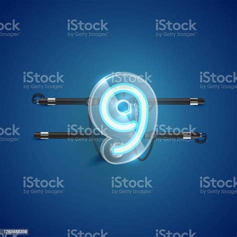 플라스틱 케이스 가 있는 사실적인 네온 9 캐릭터 벡터 일러스트 0명에 대한 스톡 벡터 아트 및 기타 이미지 0명 3차원 형태 개체 그룹 Istock