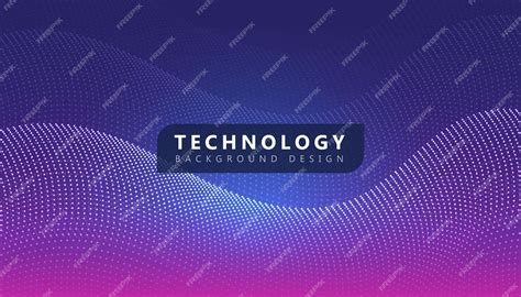 Premium Vector Particle Wave Digital Technology Background Vector Illustration