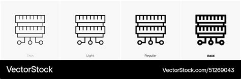 compiler icon thin light regular and bold style vector image