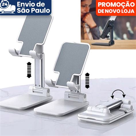 Suporte Para Celular E Tablet Dobrável Ajustável Apoio Mesa Shopee Brasil