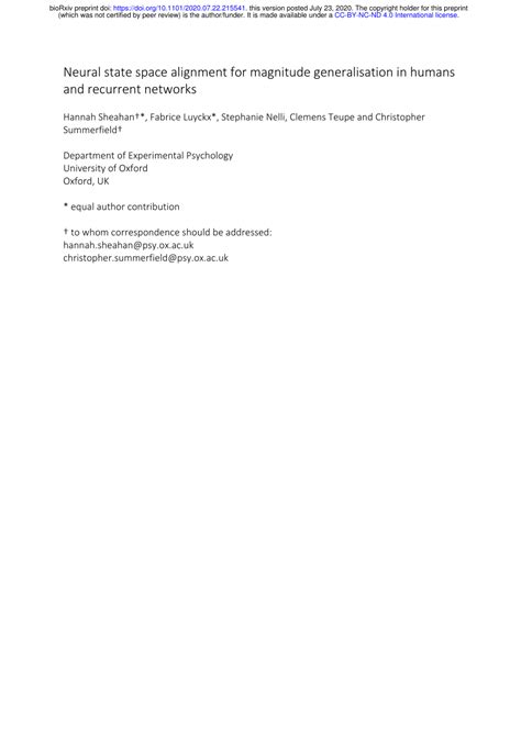 Pdf Neural State Space Alignment For Magnitude Generalization In
