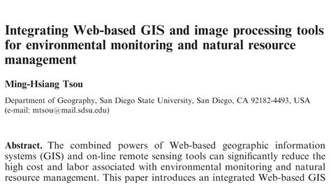 Project Management And Web Based Gis