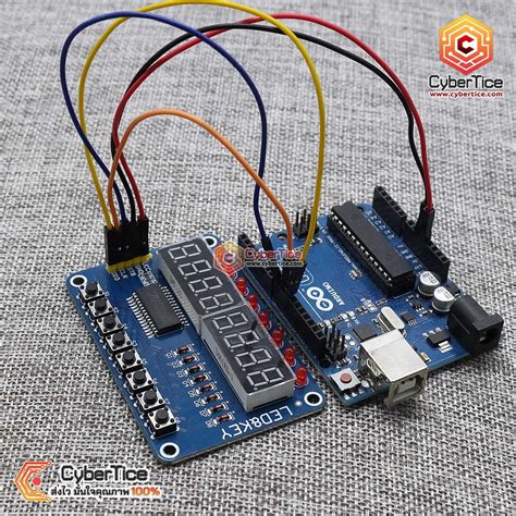 สอนใช้งาน Arduino Tm1638 Based Board บอร์ดแสดงผลตัวเลข 8 หลักพร้อม Led