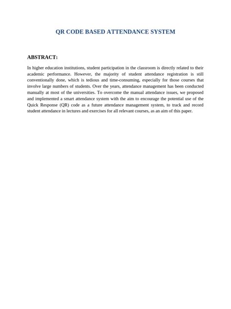 Qr Code Based Attendance System | PDF | Unified Modeling Language | Machine Learning