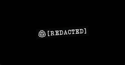 SCP Redacted Scp Sticker TeePublic