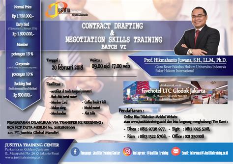 Contract Drafting And Negotiation Skills Training Batch Vi Justitia Training Center