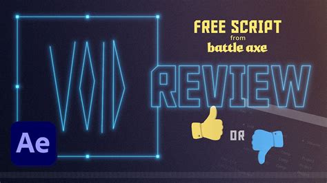 Free After Effects Script VOID Review YouTube