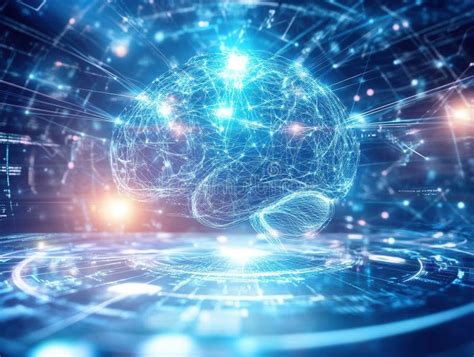 Artificial Intelligence Processing Data In A Futuristic Cyberspace