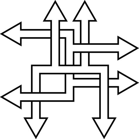 Complex Ways Solve Complex Problems Arrow Direction Optimization Process 22063197 Vector Art At