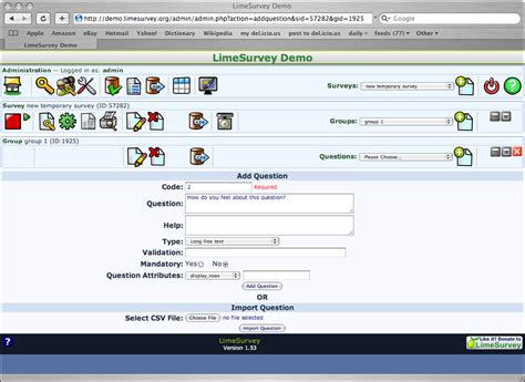 limesurvey file extensions