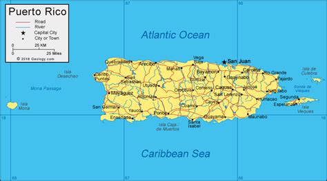 Puerto Rico Maps Color 2018