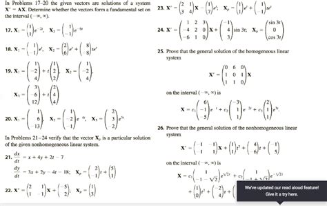 Solved In Problems Verify That The Vector X Is A Chegg Com