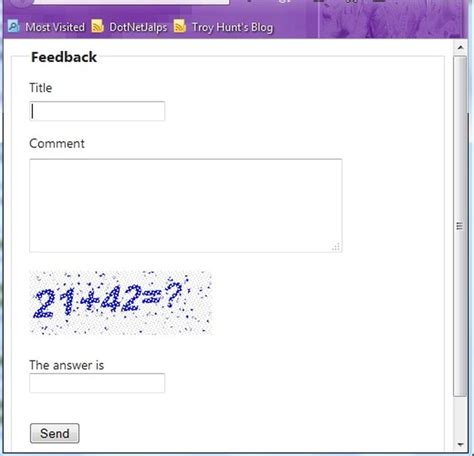 How To Implement Captcha In Aspnet Mvc