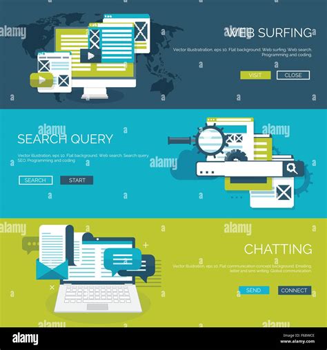 Vector Illustration Flat Background Coding Programming Seo Search