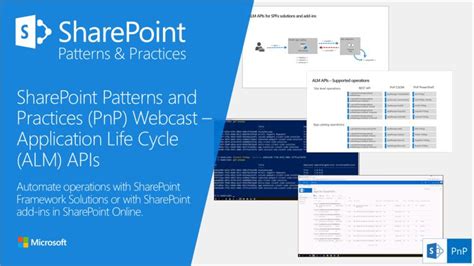 Vesa Juvonen On Linkedin New Sharepoint Pnp Webcast Alm Apis For