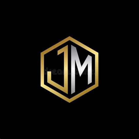 Vector Graphic Initials Letter Jm Logo Design Template Stock Vector