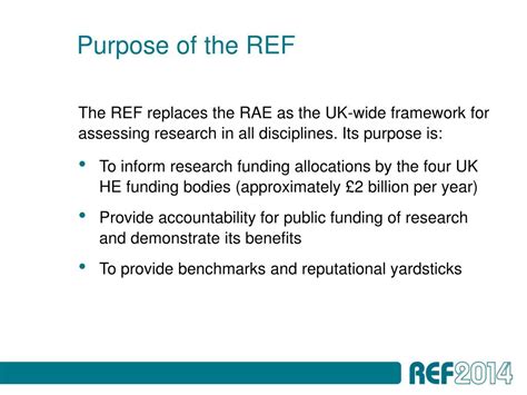 Ppt The Research Excellence Framework Powerpoint Presentation Free