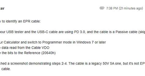 How To Test For Legit Epr Pd3 1 240w Cable Reference Correct Bits On Good Cable Examples Good