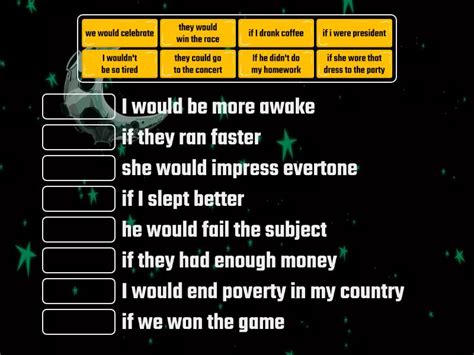 Second Conditional Match Up