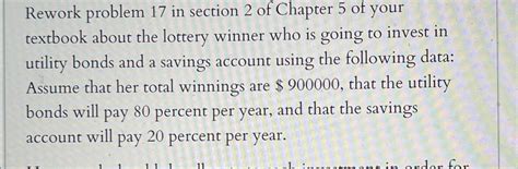 Solved Rework Problem In Section Of Chapter Of Chegg Com