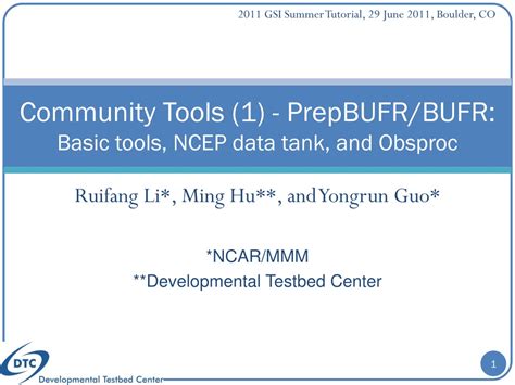 Ppt Bufr Data Handling Tutorial Basic Tools And Ncep Processing