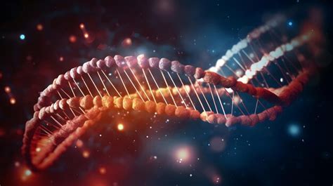 Premium Ai Image Dna Helix Intertwined With Binary Code Strands