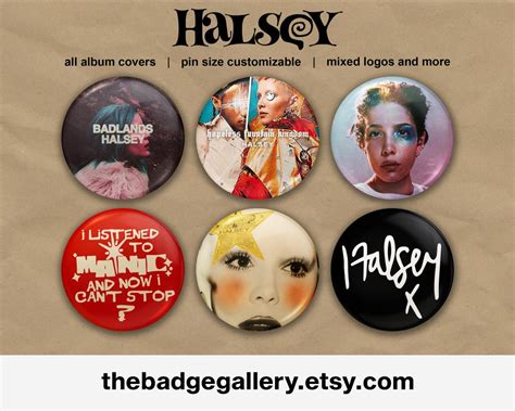Halsey Music Badges And Magnets Indie Pop Rock Pins Complete Collection