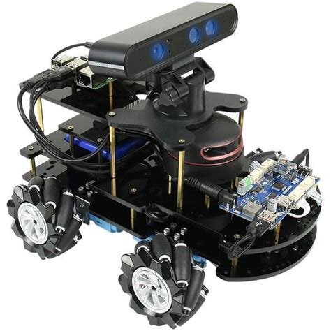 Loborobo Raspberry Pi 4b Ros Robot Car Kit Ai Slam And 3d Mapping