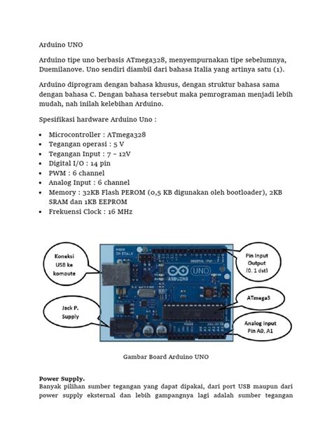 Pengenalan Arduino Uno Pdf Teknologi And Rekayasa