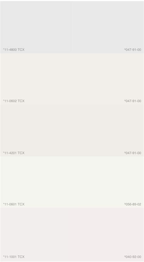 Optic White Colour Palette